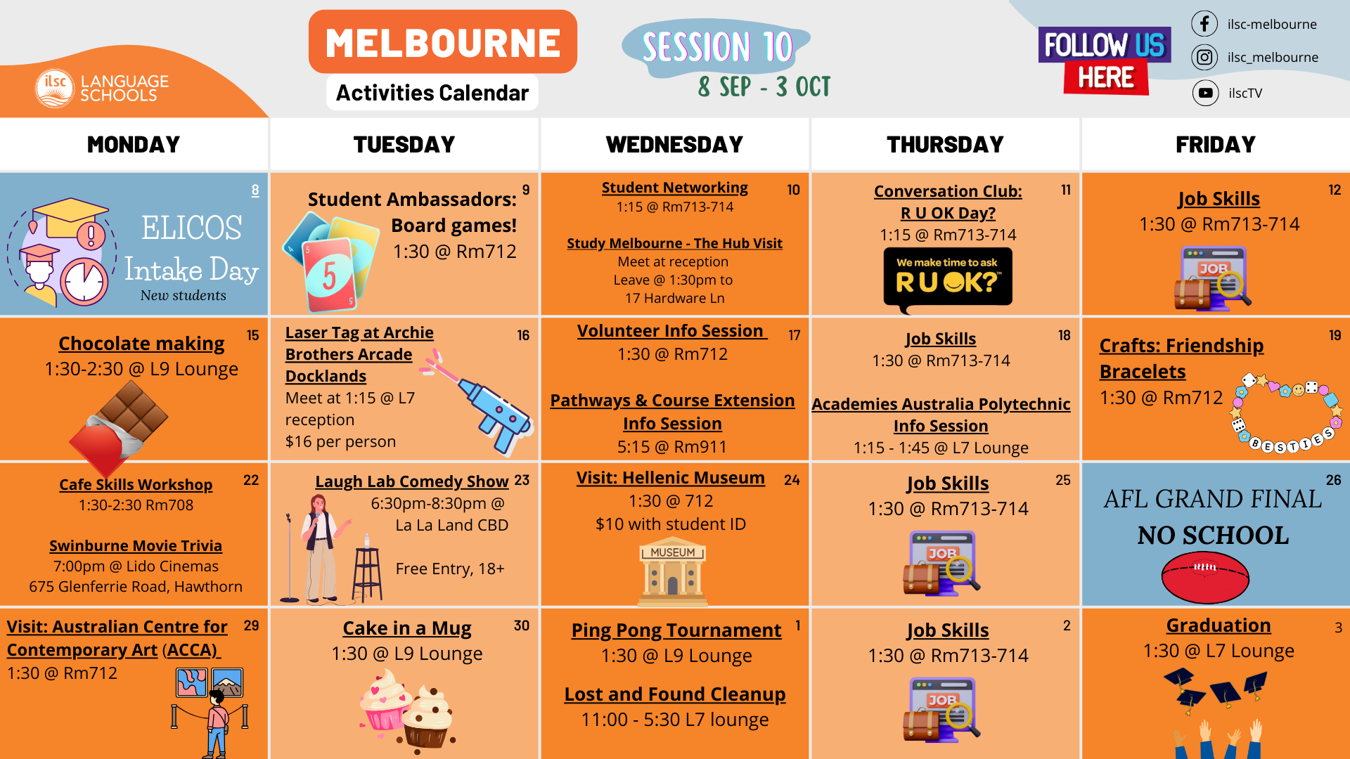 ILSC Australia Current Activities Calendars